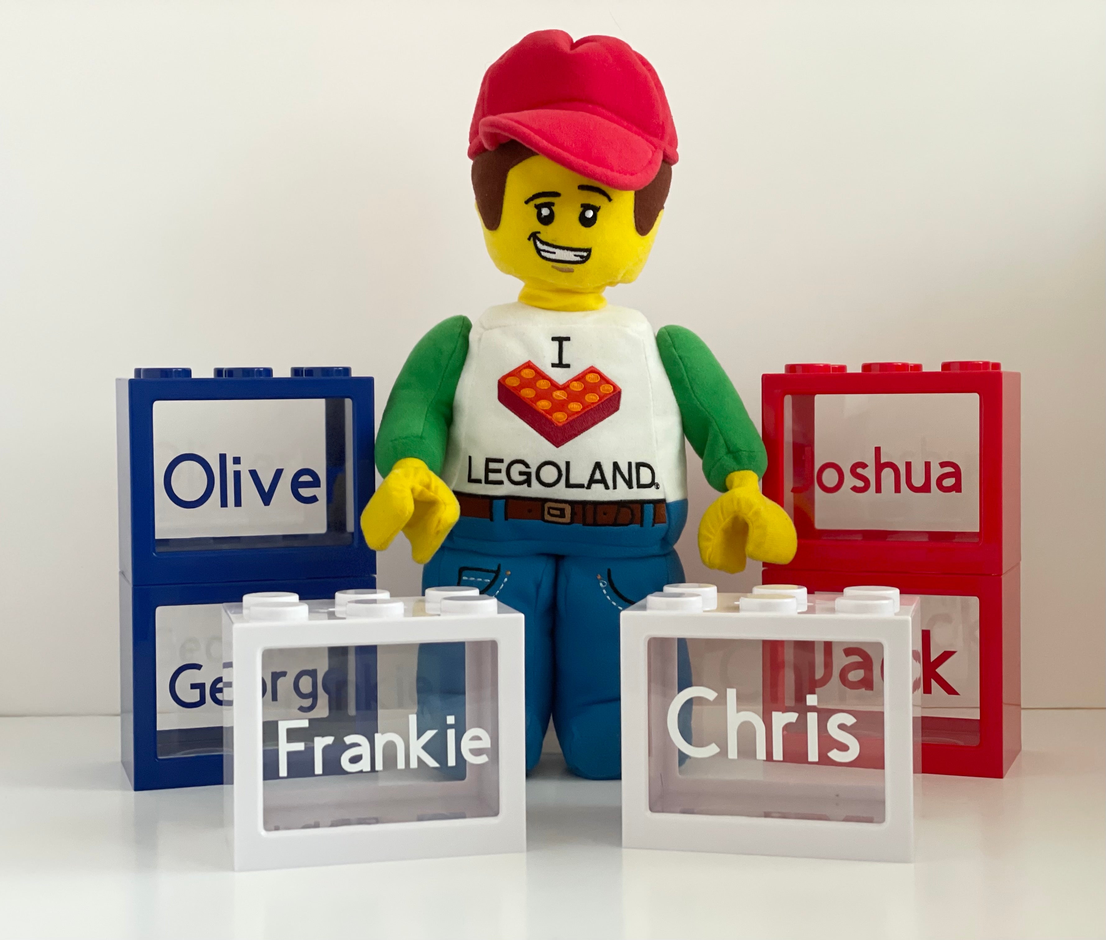 White Lego Style Money Box - Personalised – George And Brookes